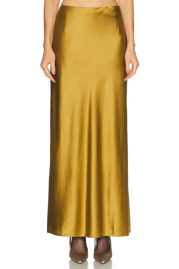 SRG Marion Silk Skirt - Chartreuse