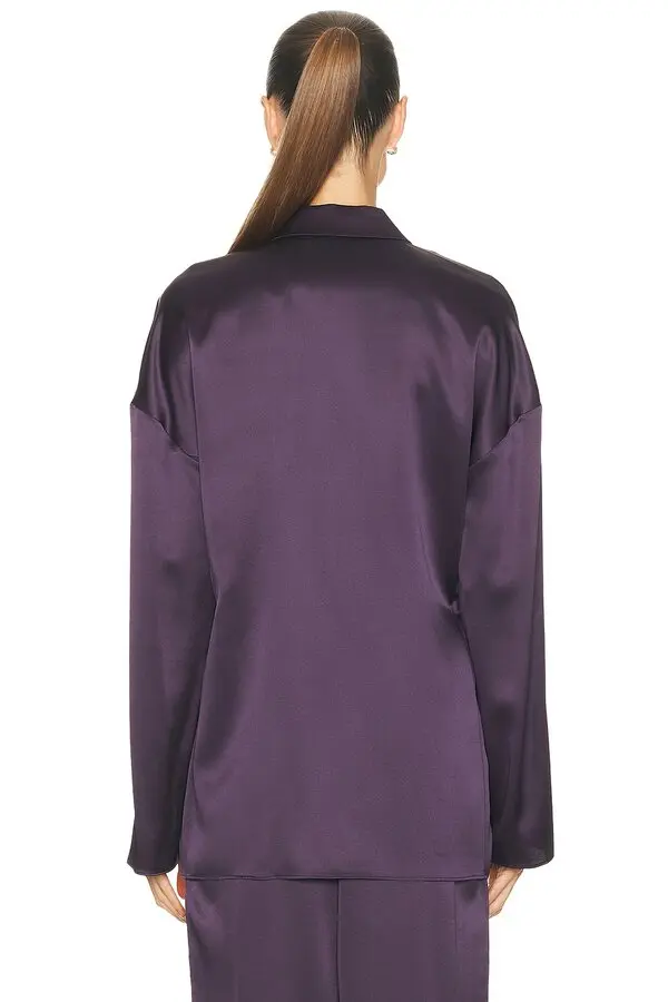 SRG Finley Silk Top - Dark Plum