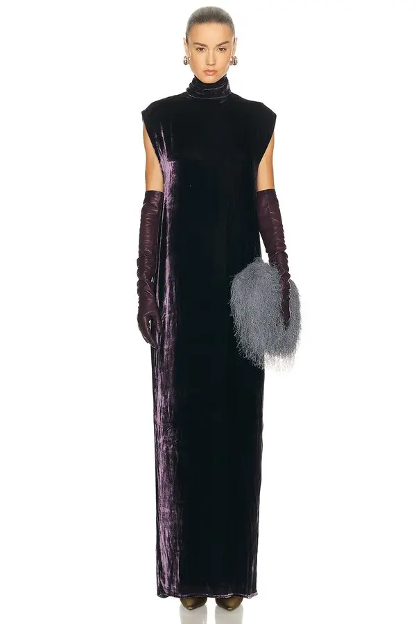 SRG Lily Velvet Gown - Dark Plum