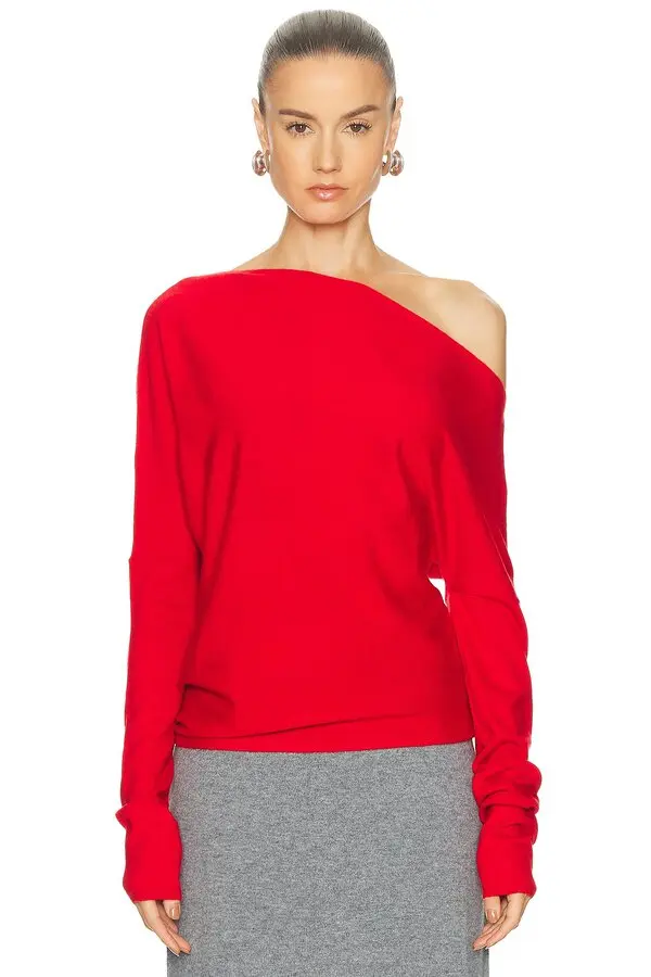 SRG Yolaine Cashmere Off-shoulder Sweater
