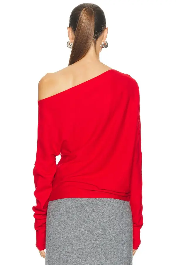 SRG Yolaine Cashmere Off-shoulder Sweater
