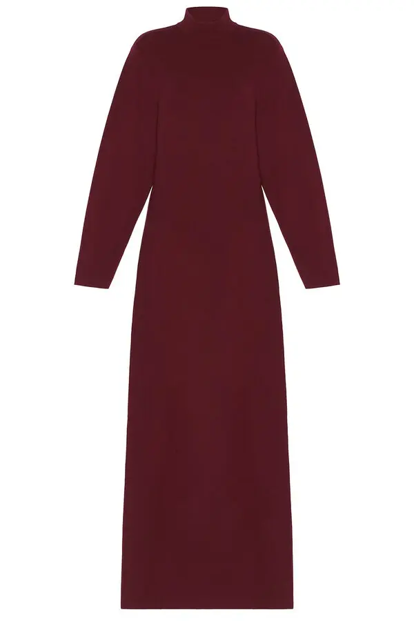 SRG Gloria Mock Neck Maxi Dress - Burgundy