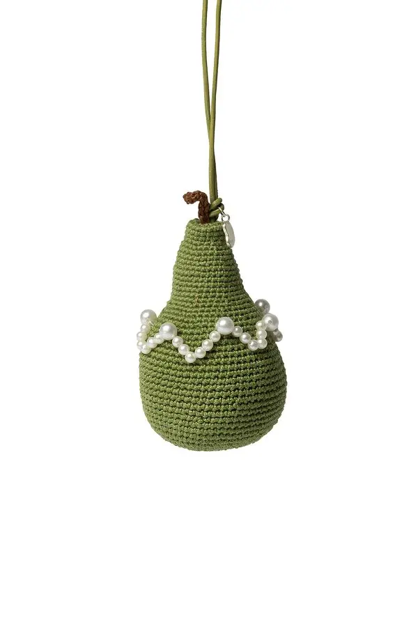 GOHAR WORLD Crochet Bag Charm - Pear