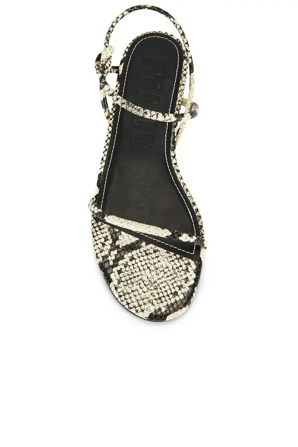 Staud Laurel Slingback Sandals - White Snake