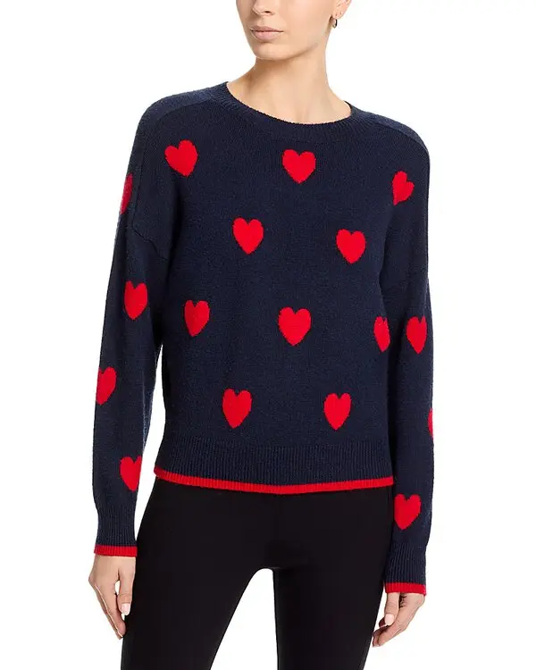 SIX FIFTY Valentina Heart Print Sweater