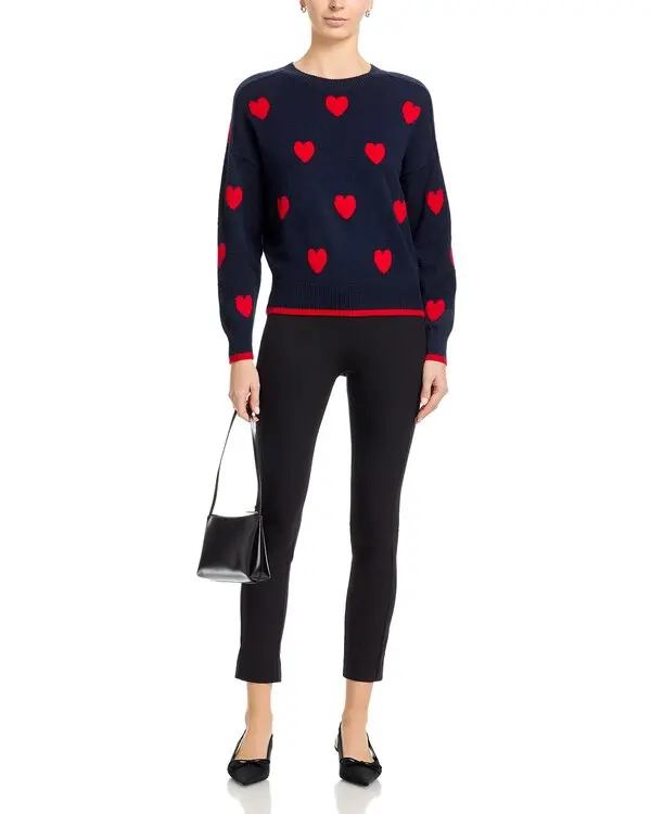 SIX FIFTY Valentina Heart Print Sweater