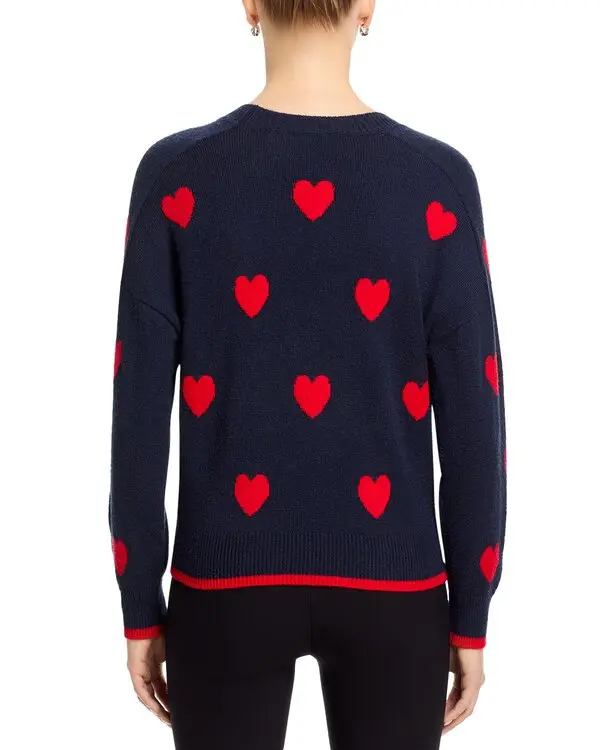 SIX FIFTY Valentina Heart Print Sweater