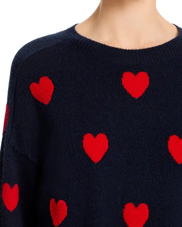 SIX FIFTY Valentina Heart Print Sweater