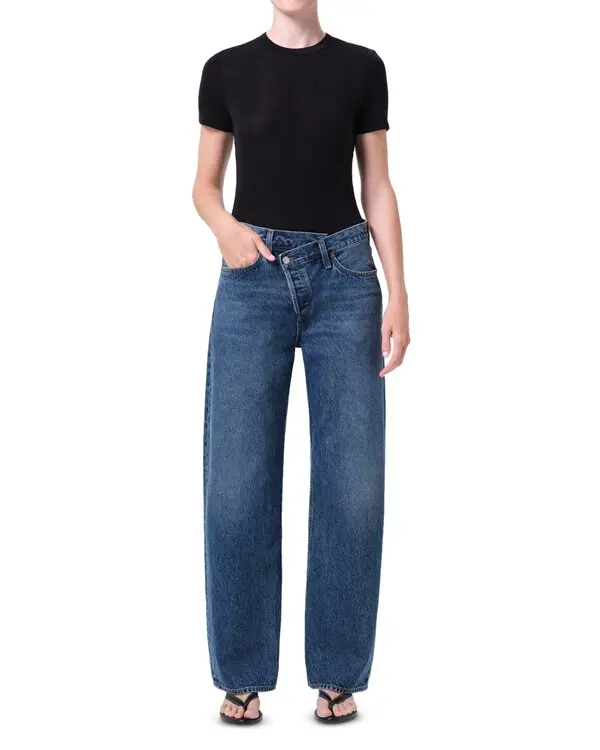 AGOLDE Arc High Rise Straight Crisscross Jeans - Form