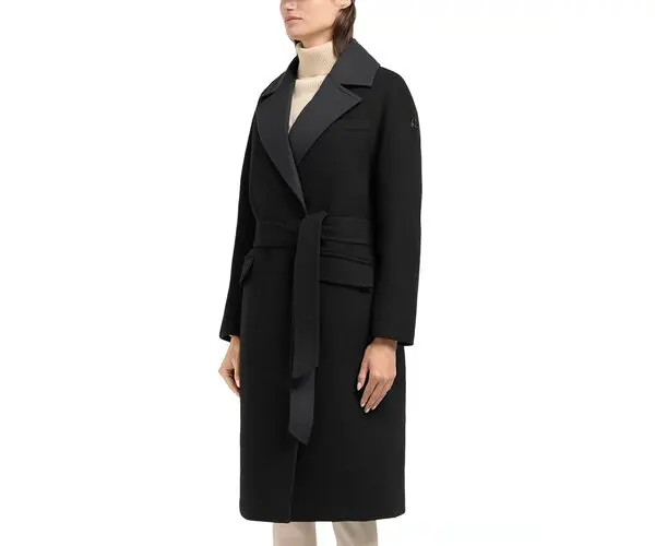 Moose Knuckles Lafleur Wool Blend Long Wrap Coat