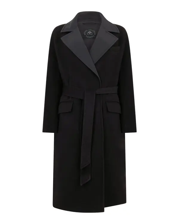 Moose Knuckles Lafleur Wool Blend Long Wrap Coat