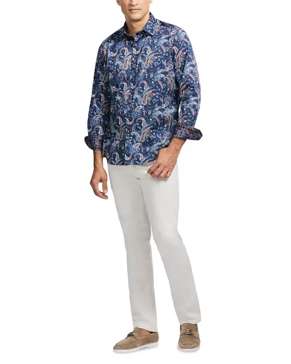 Robert Graham Chandler Printed Long Sleeve Button Front Shirt