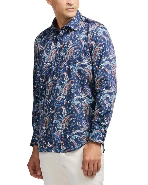 Robert Graham Chandler Printed Long Sleeve Button Front Shirt