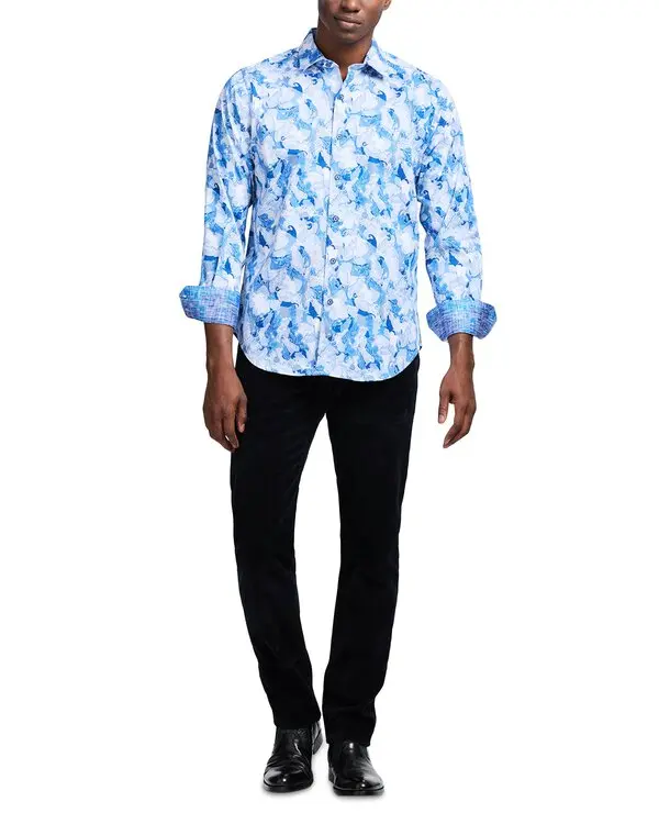 Robert Graham Baskerville Printed Long Sleeve Button Front Shirt