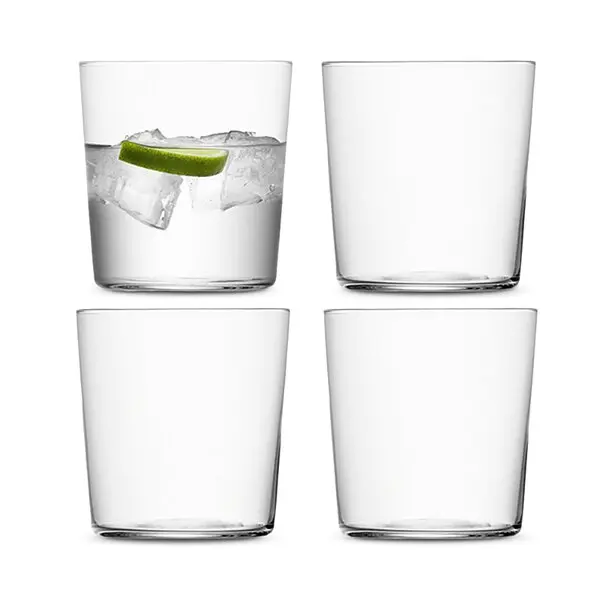 LSA Gio Small 13 Oz. Tumbler, Set Of 4 - Clear