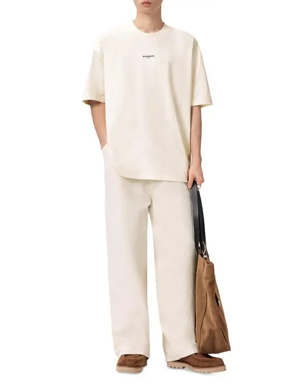 ALLSAINTS Mikro Logo Oversized Tee - Ashen White