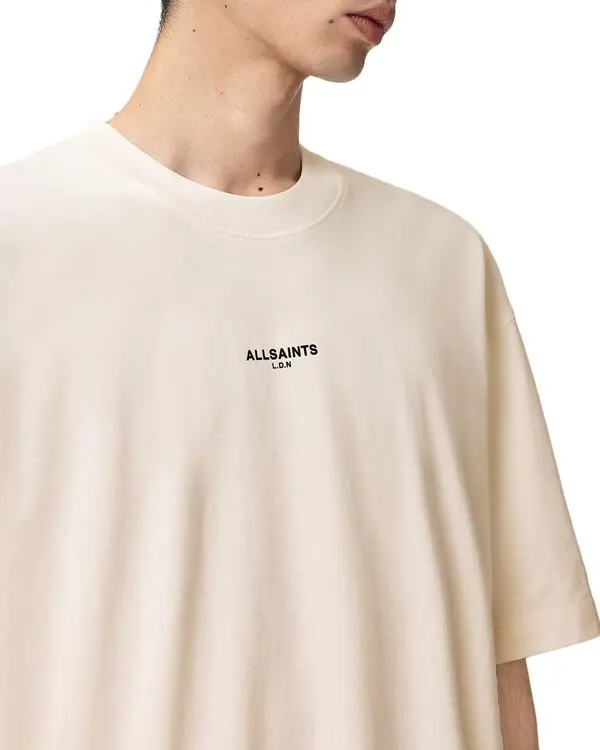 ALLSAINTS Mikro Logo Oversized Tee - Ashen White