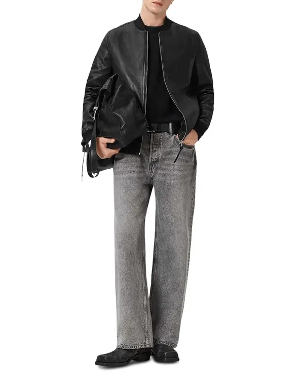 ALLSAINTS Morten Leather Bomber Jacket - Black