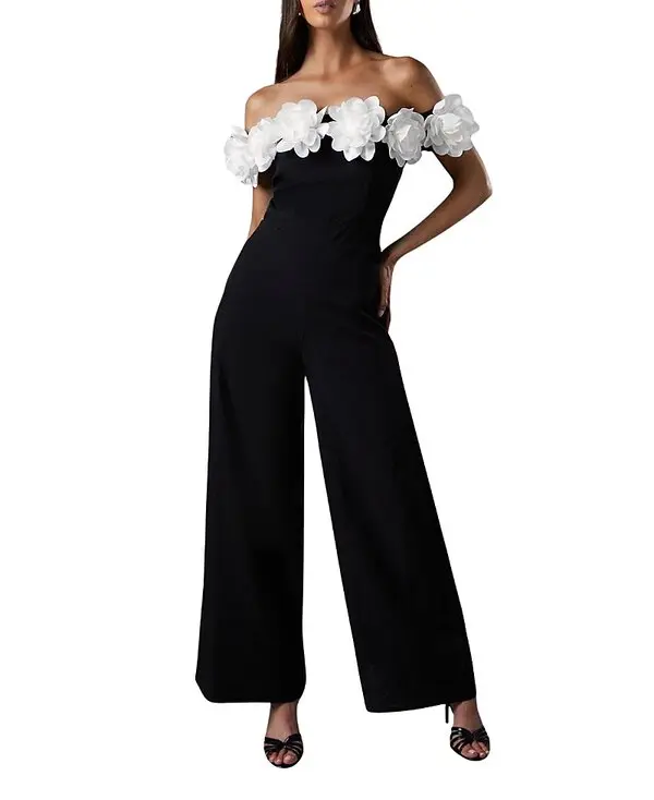 Coast Bardot Wide Leg Jumpsuit - Mono