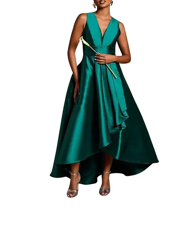 Coast Sleeveless Plunge Waterfall Maxi Dress - Emerald