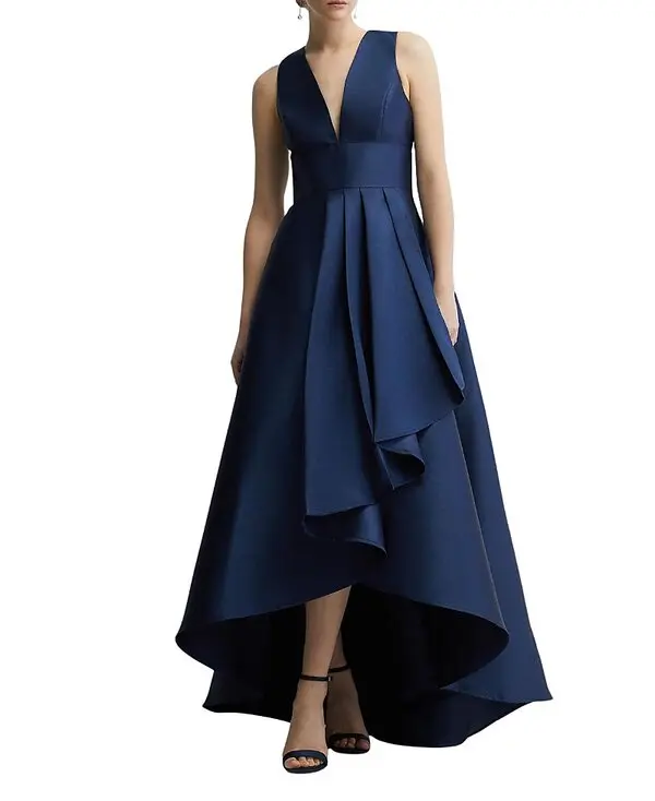 Coast Sleeveless Plunge Waterfall Maxi Dress - Navy