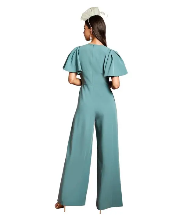 Coast Flutter Sleeve Plunge Jumpsuit