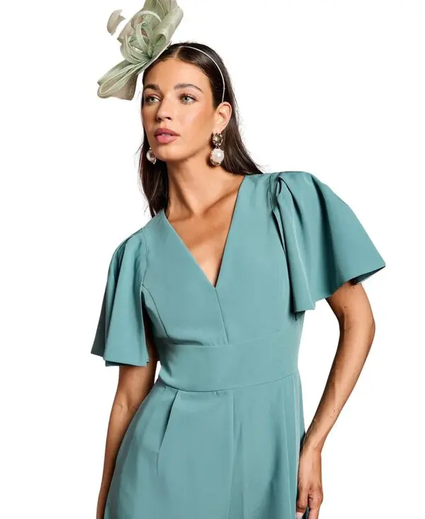 Coast Flutter Sleeve Plunge Jumpsuit