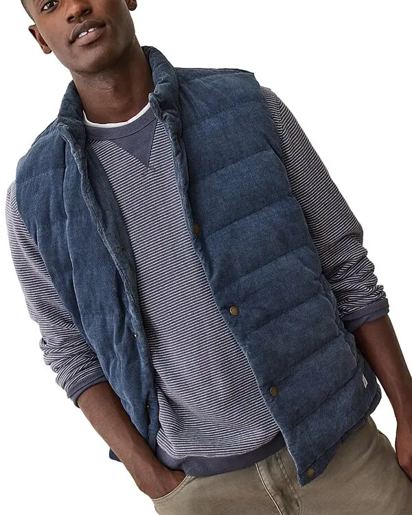 Marine Layer Palisades Cord Vest - Washed Indigo