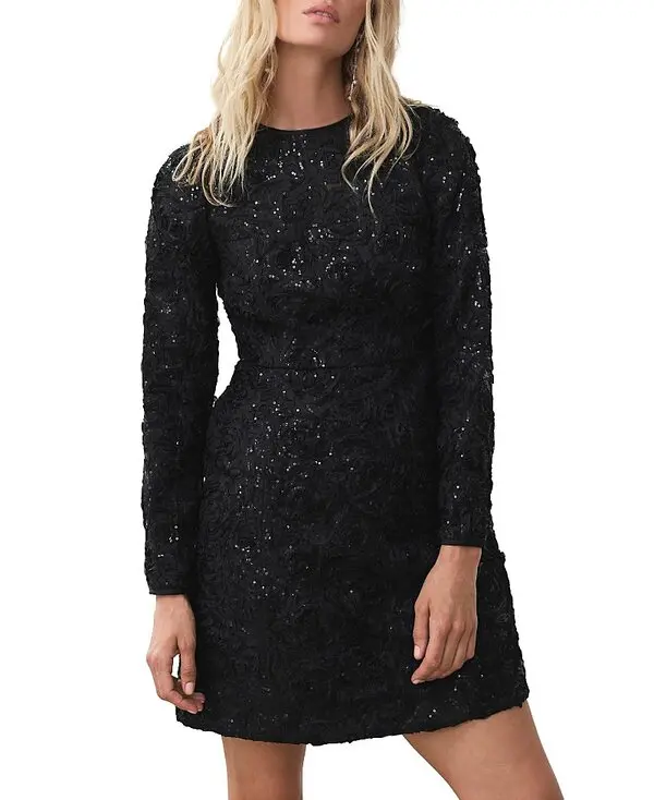 Mint Velvet Sequin Applique Mini Dress