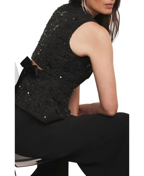 Mint Velvet Embellished Backless Waistcoat