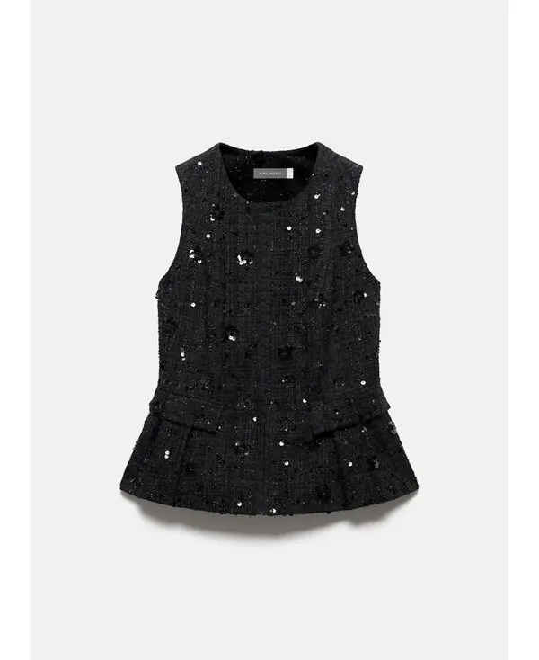 Mint Velvet Embellished Backless Waistcoat