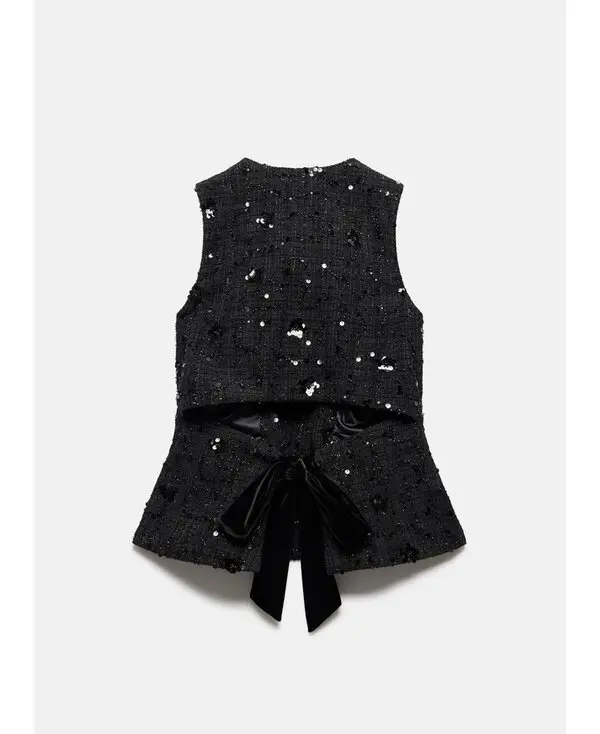 Mint Velvet Embellished Backless Waistcoat