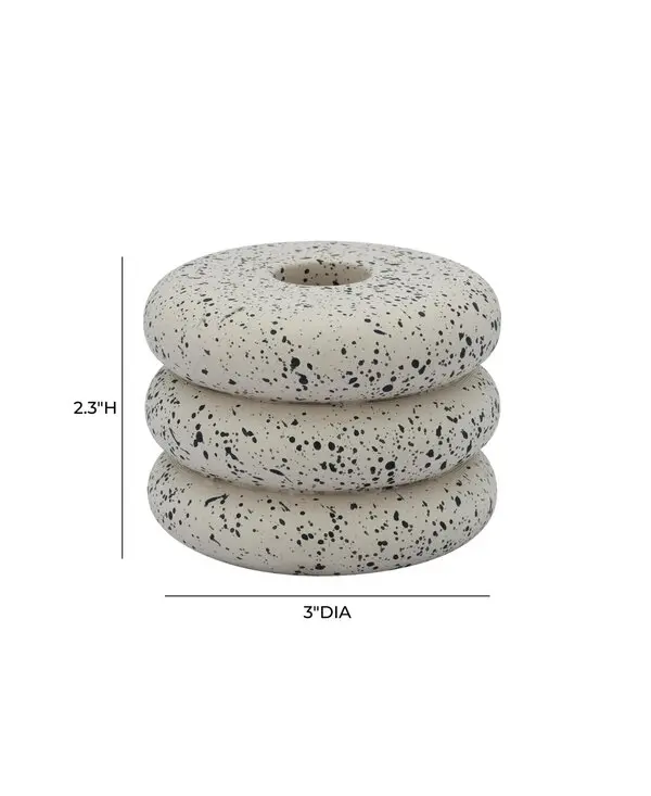 TOV FURNITURE Gabby Speckled Stacked Candleholder