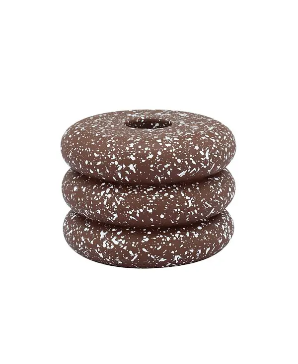 TOV FURNITURE Gabby Speckled Stacked Candleholder - Rust