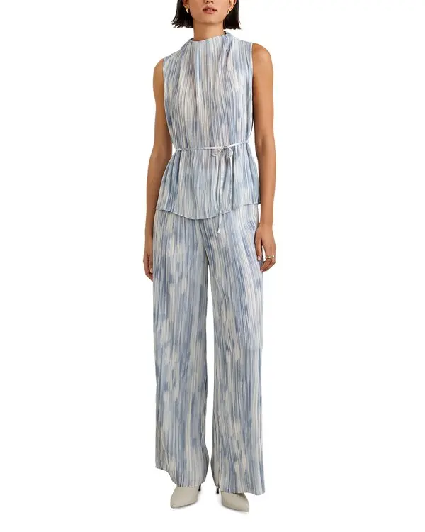 Bella Dahl Mock Neck Top With Tie Belt