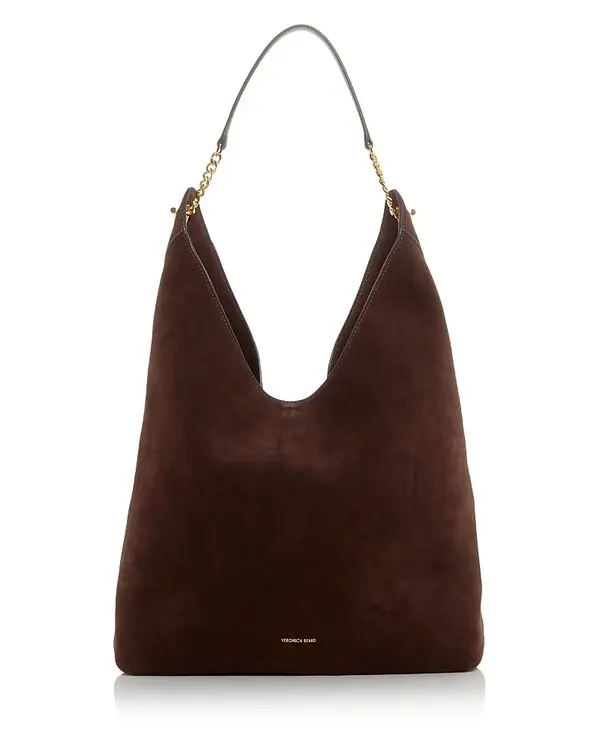 Veronica Beard Jour Suede Shoulder Bag - Espresso
