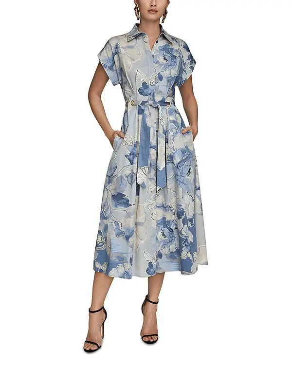 Donna Karan New York Floral Print Shirtdress
