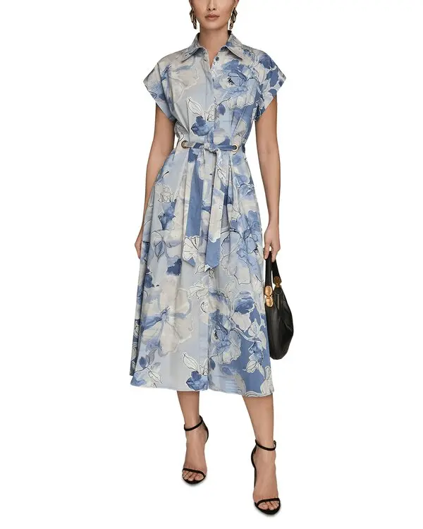 Donna Karan New York Floral Print Shirtdress