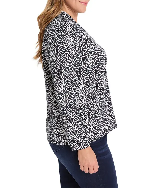 NIC+ZOE Geo Toss Knit Top