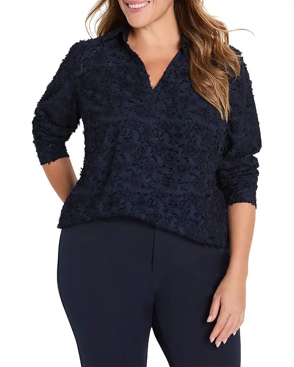 NIC+ZOE Clipped Jacquard Top