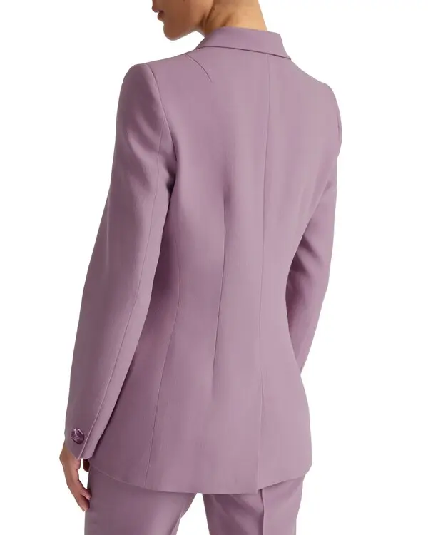 Santorelli Paco Double-breasted Six-button Wool Stretch Jacket - Dusty Lilac