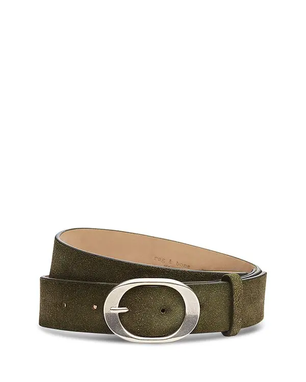 Rag & Bone Vera Leather Belt - Olive