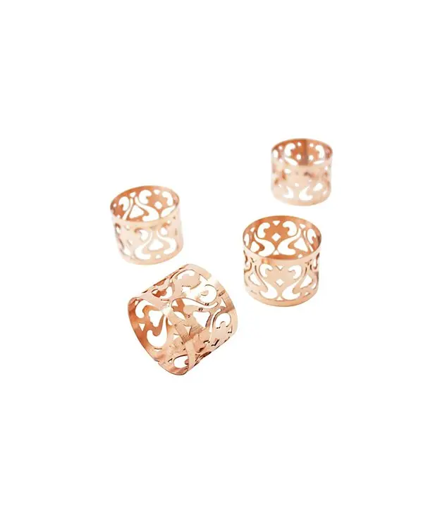 COPPERMILL KITCHEN Cmk Vintage Inspired Napkin Rings, Set Of 4 - Copper