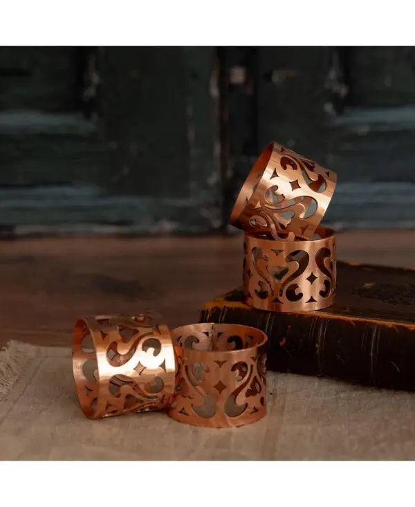 COPPERMILL KITCHEN Vintage Inspired Napkin Rings, Set Of 4