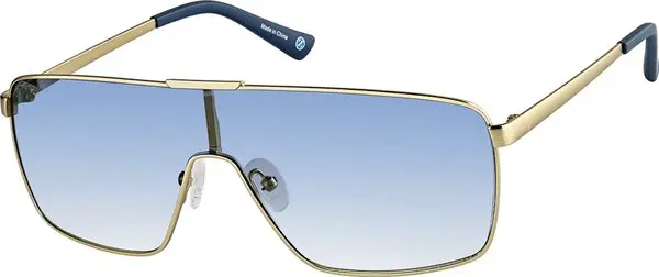 Zenni Full Rim Stainless Steel Sunglasses - Gold