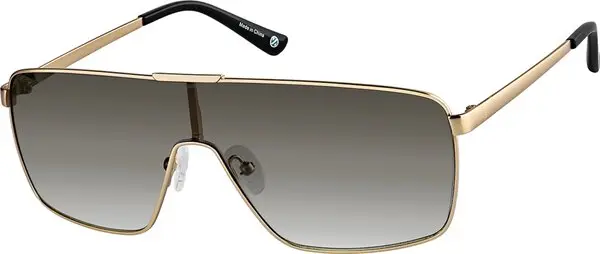 Zenni Full Rim Stainless Steel Sunglasses - Rose Gold
