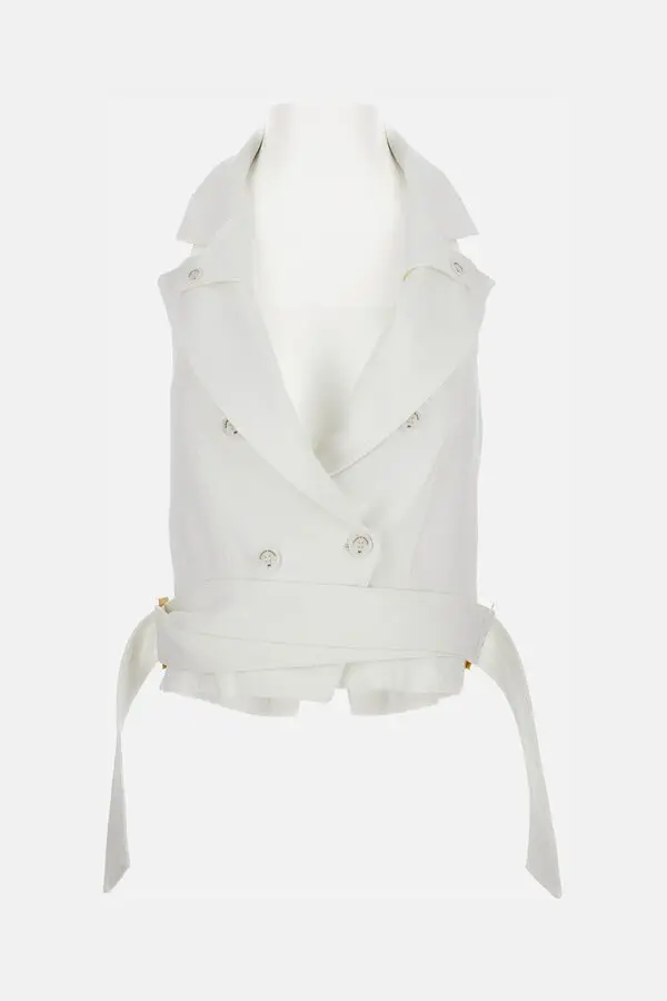Elisabetta Franchi Double-breasted Vest - Bianco