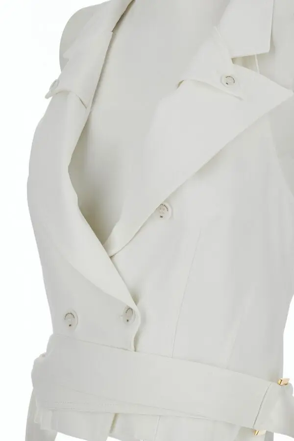 Elisabetta Franchi Double-breasted Vest - White