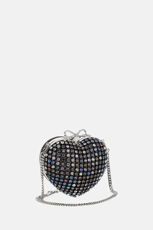 SELF-PORTRAIT Heart-shaped Multicrystal Pochette