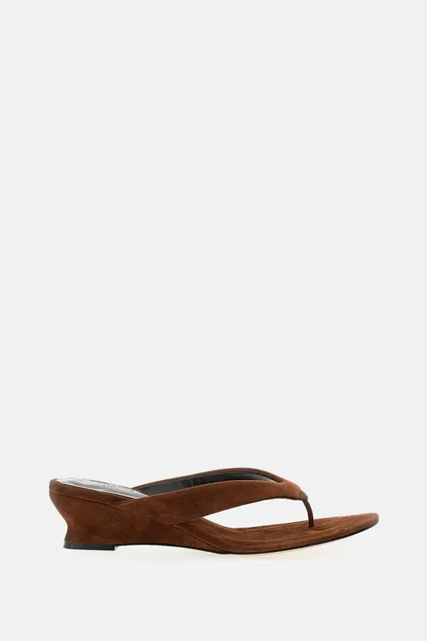 Le Monde Beryl Thong Wedge Sandals - Brown